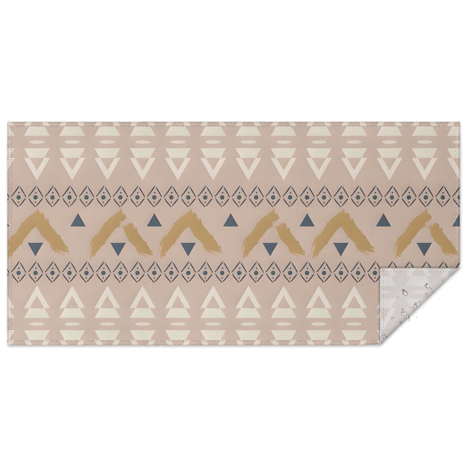 Brown Geometric Triangle Diamond Pattern Rectangle Tablecloth 60"x120 ...
