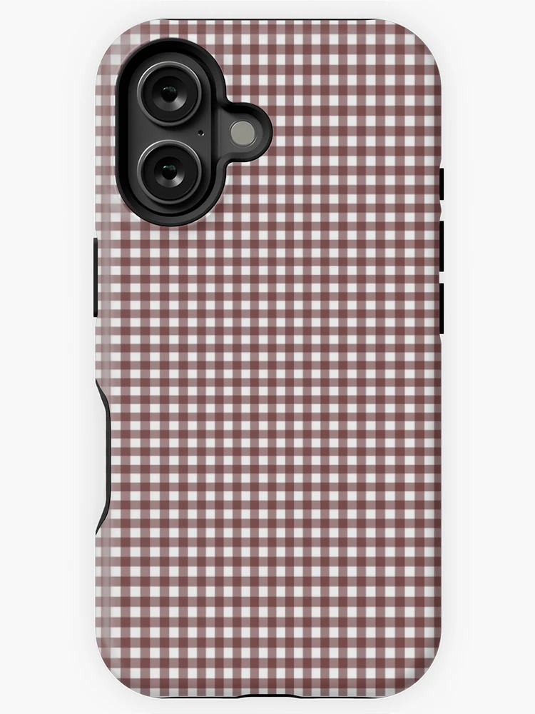 Brown Gingham Style iPhone Case Compatible with iPhone 11 12 13 14 15 ...