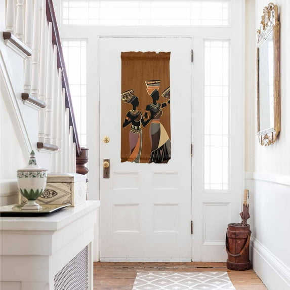 Brown Girls Boho Door Curtains for Door Window, French Sidelight Front ...