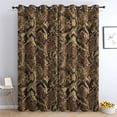 Brown Gold Snake Skin Curtains 45 Inch Length 2 Panels Set, Safari ...