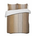 Brown Gradient 3 Pieces Quilt Set, 1 Quilt with 2 Shams, Wood Grain ...