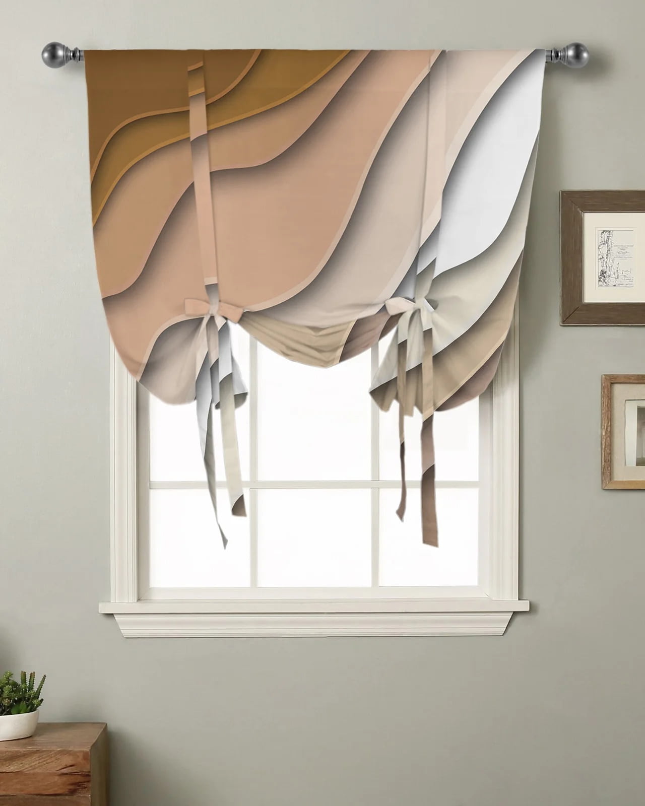 Brown Gradient Modern Geometric Abstraction Kitchen Short Window ...