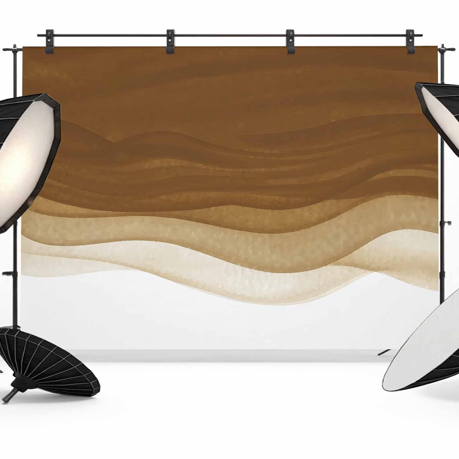 Brown Gradient Photography Backdrop 8x6FT, Watercolor Abstract Brown ...