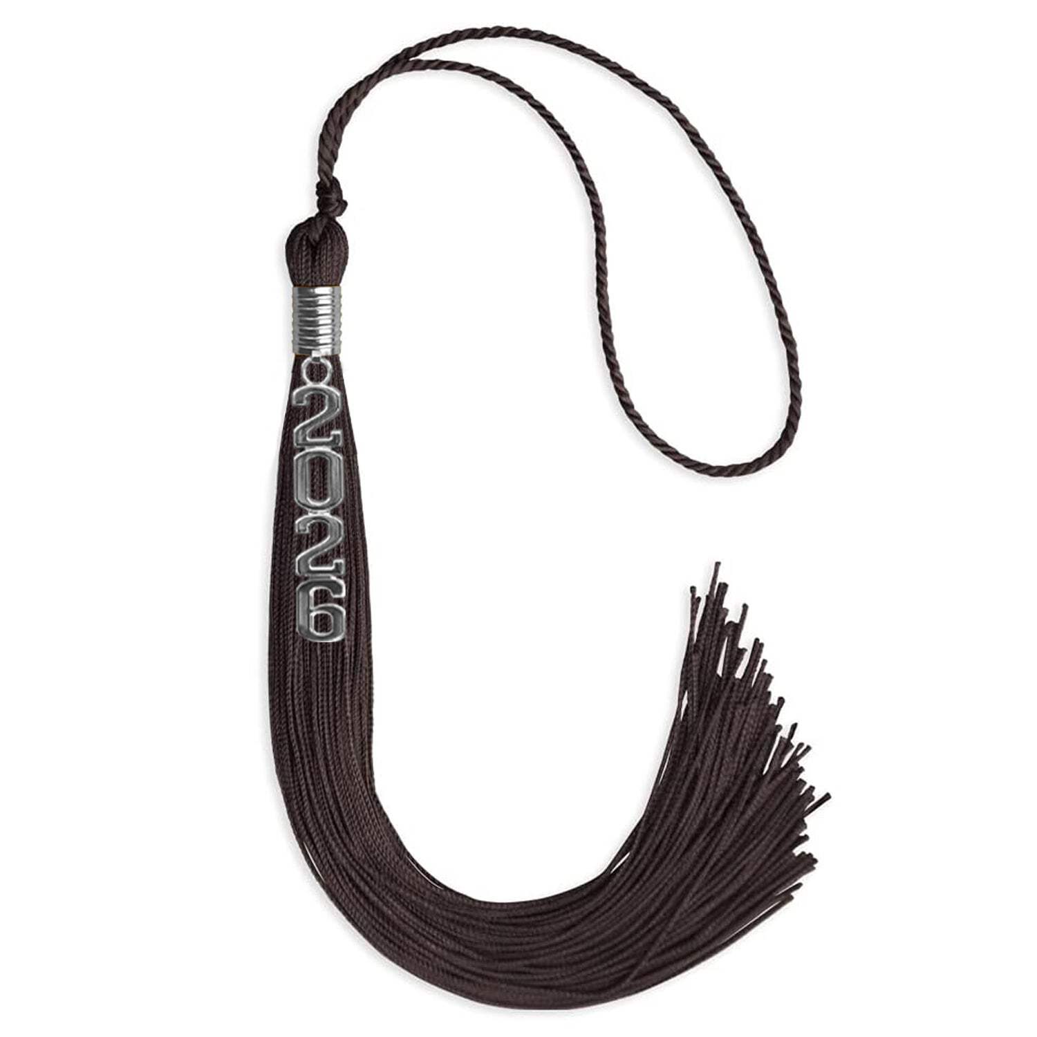 Endea Graduation Brown Graduation Tassel with Silver Stacked Date Drop ...