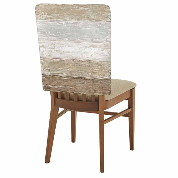 Brown Gray Chair Back Covers Set of 6 White Gradient Rustic Striped ...