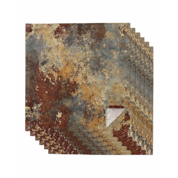 Brown Gray Cloth Napkins Set of 6 Reusable Dinner Napkins, Rustic ...