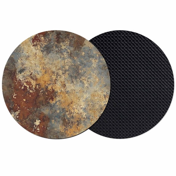 Brown Gray Coasters Set of 2, Rustic Abstract Gradient Mottled Texture ...