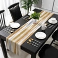 Brown Gray Table Runner 72 Inches Long, Vintage Abstract White Ombre ...