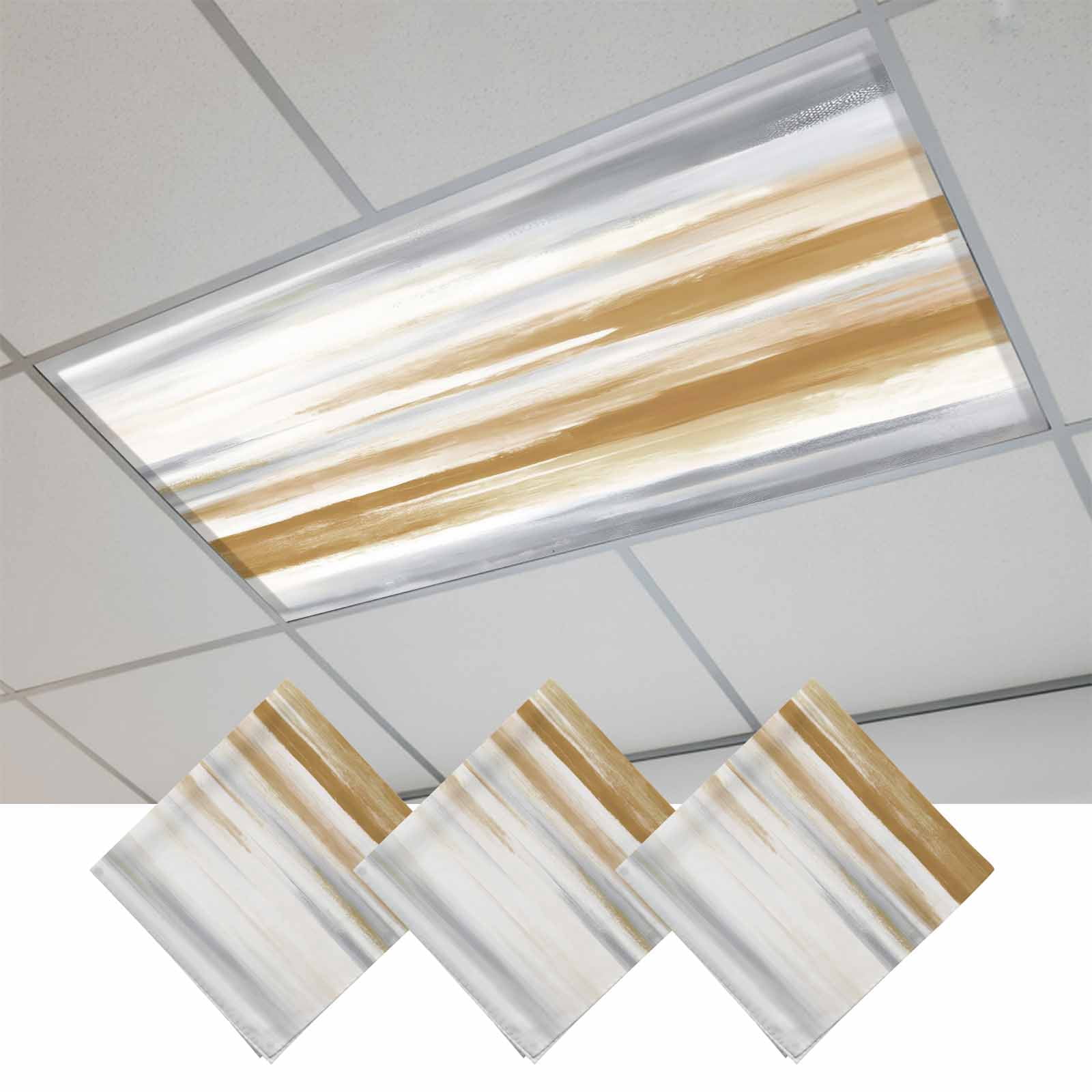 Brown Gray White Magnetic Fluorescent Light Covers for Ceiling Lights ...