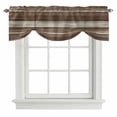 Brown Gray Wood Grain Tie Up Valance Curtains Vintage Board Farm ...