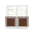 Brown Greek Key Geometric Short Blackout Curtains 30 Inch Long,Vintage ...