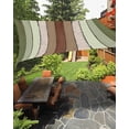 Brown Green Striped Sun Shade Sail 6.5'X10' Modern Vintage Wood Texture ...