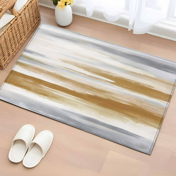 Brown Grey Ombre Area Rugs 2x3 for Living Room, Abstract Art Oil ...