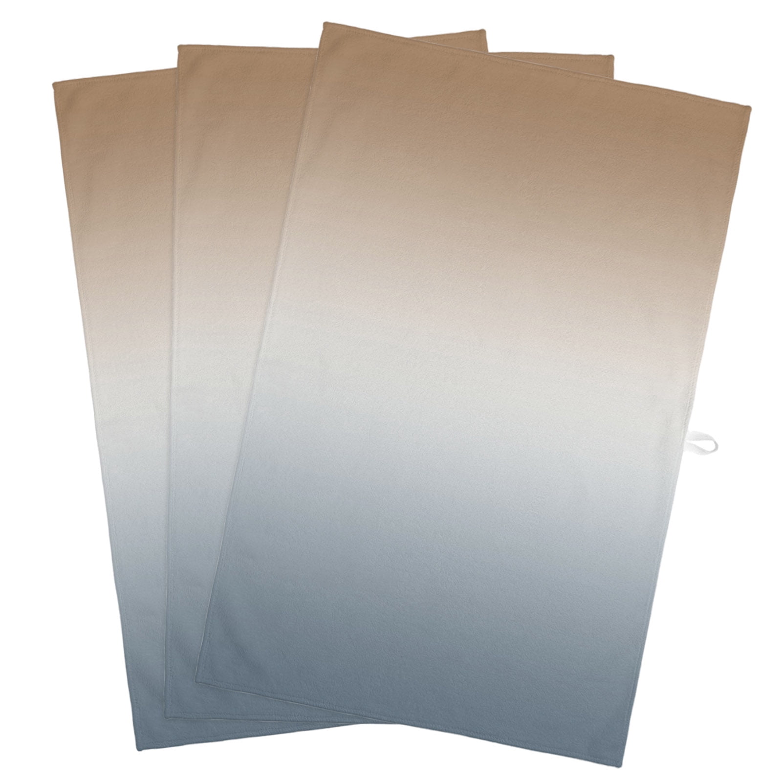 Brown Grey Ombre Kitchen Towels, Absorbent Microfiber Kitchen Dish Hand ...