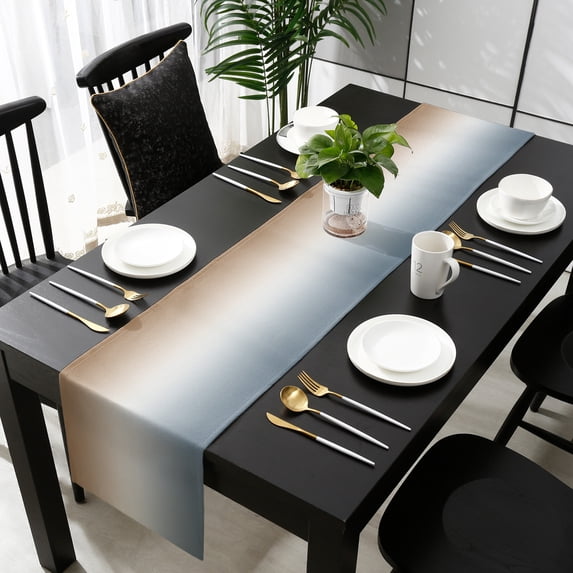 Brown Grey Ombre Table Runner 72 Inches Long - Modern Abstract Art ...