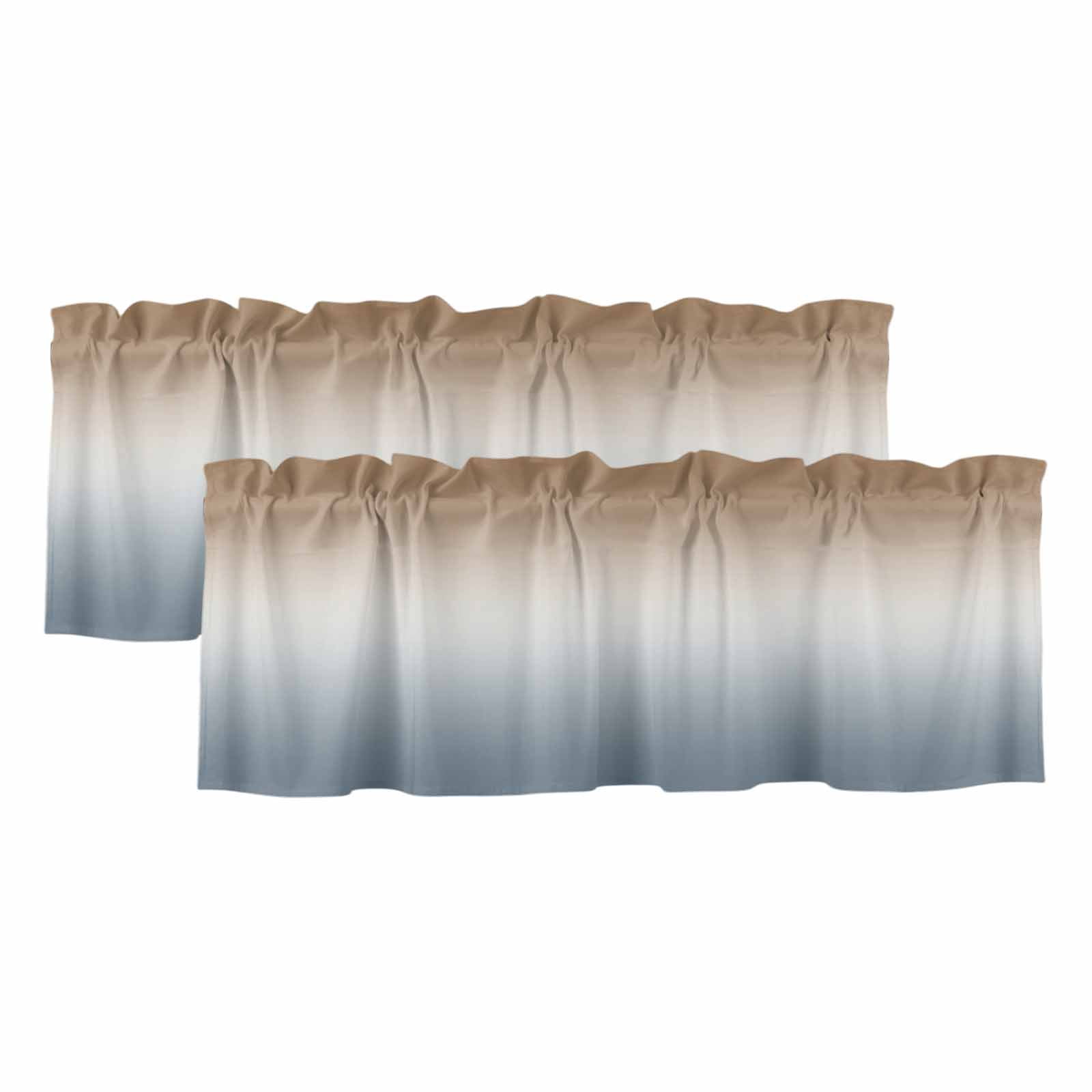 Brown Grey Ombre Valances for Windows, Modern Abstract Art Aesthetics ...