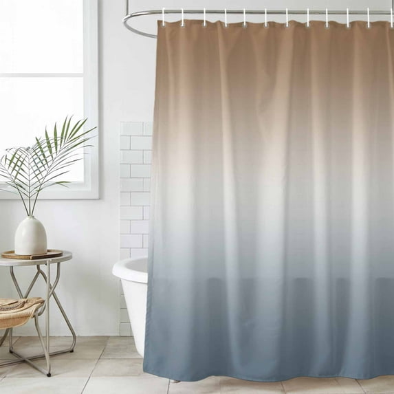 Brown Grey Ombre Waterproof Fabric Shower Curtain,Modern Abstract Art ...