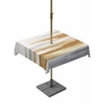 Brown Grey Square Outdoor Tablecloth with Umbrella Hole Abstract ...