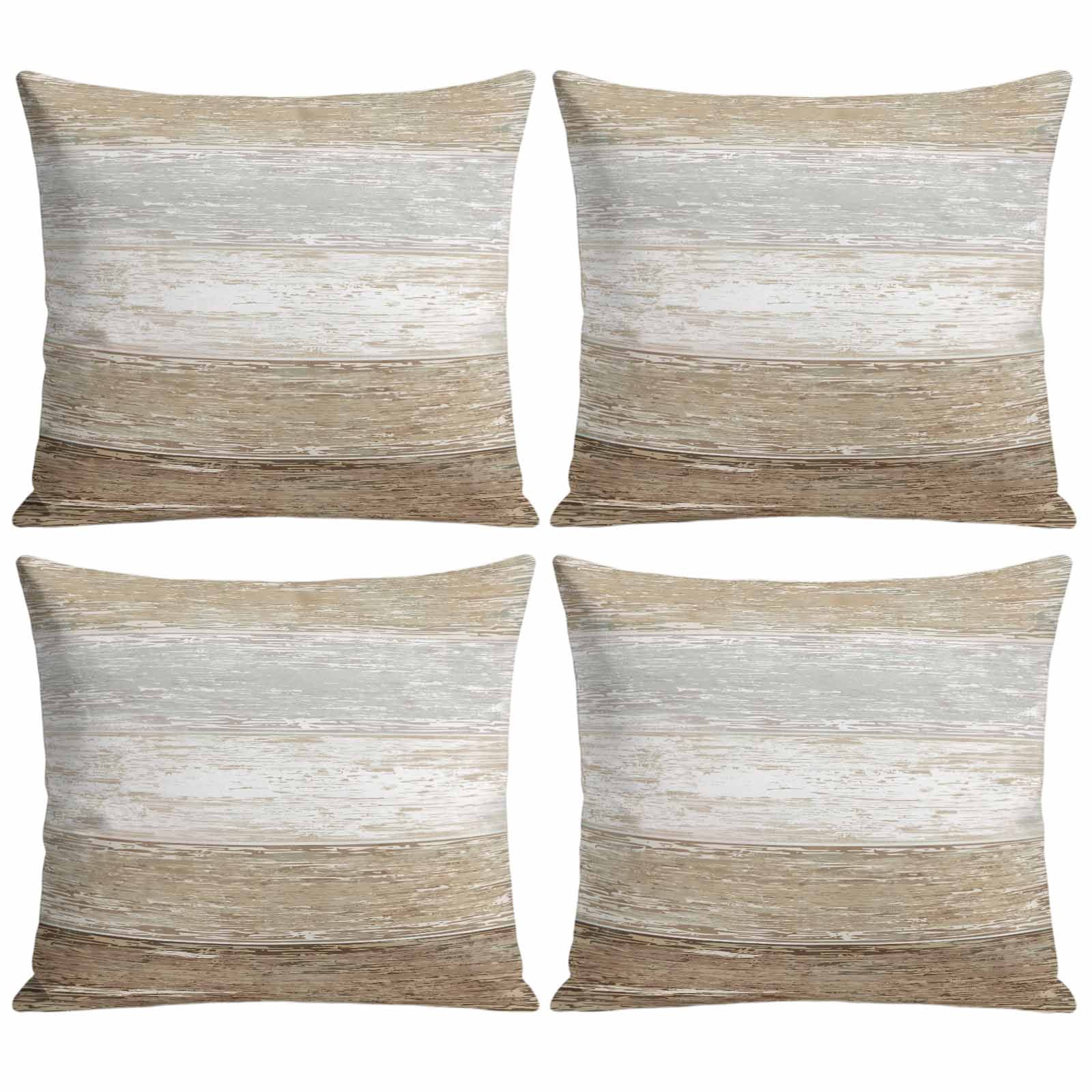Brown Grey Throw Pillow Covers 20 x 20 Inch Pillow Covers Set of 4 ...