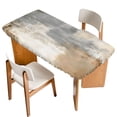 Brown Grey White Fitted Rectangle Tablecloth 30" x 60" Abstract Art ...