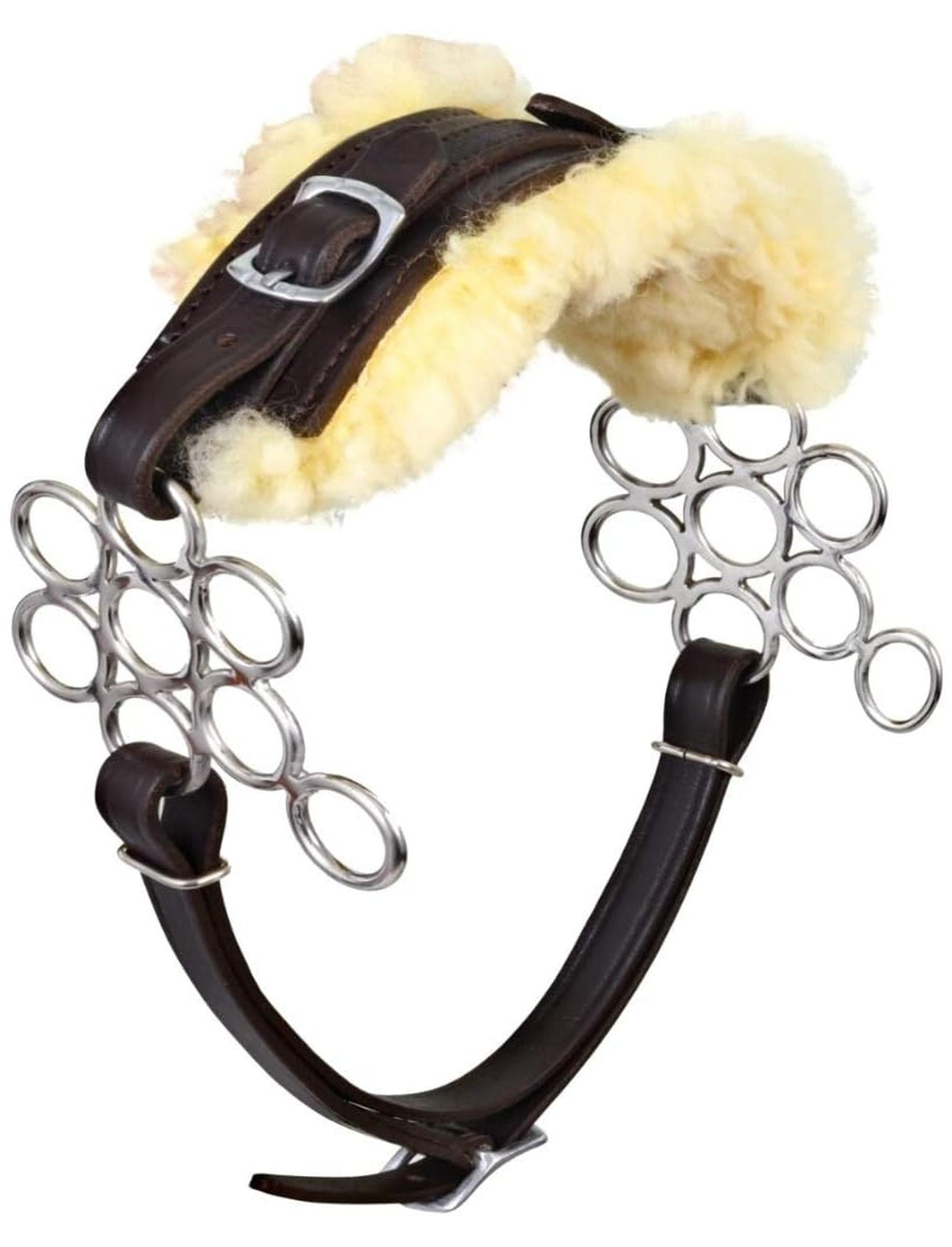 Brown Hackamore Bitless Horse Bit English Western Adjustable Flower ...