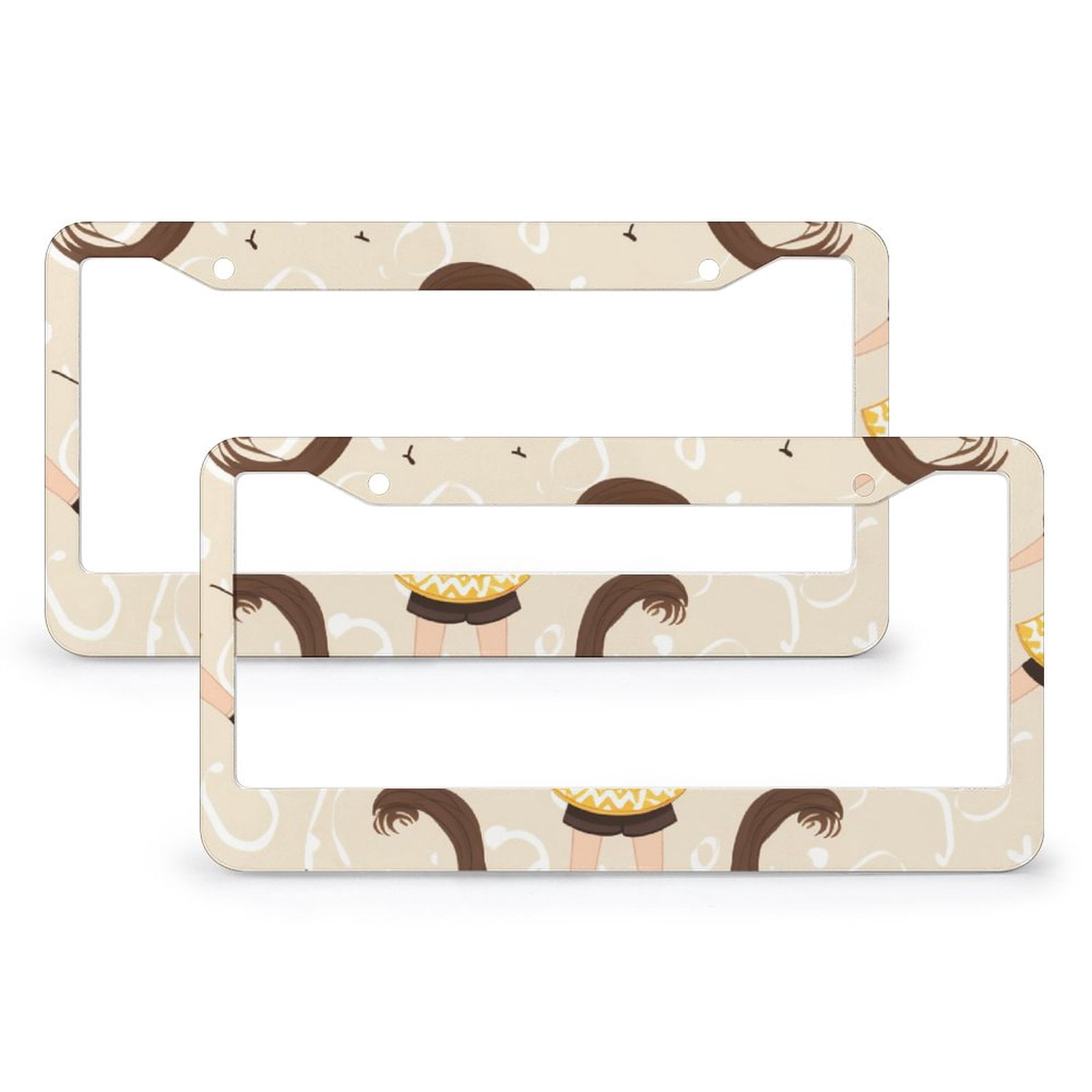 Brown Haired Gymnast Girl Gymnastics License Plate Frames 2 Pack Girls ...