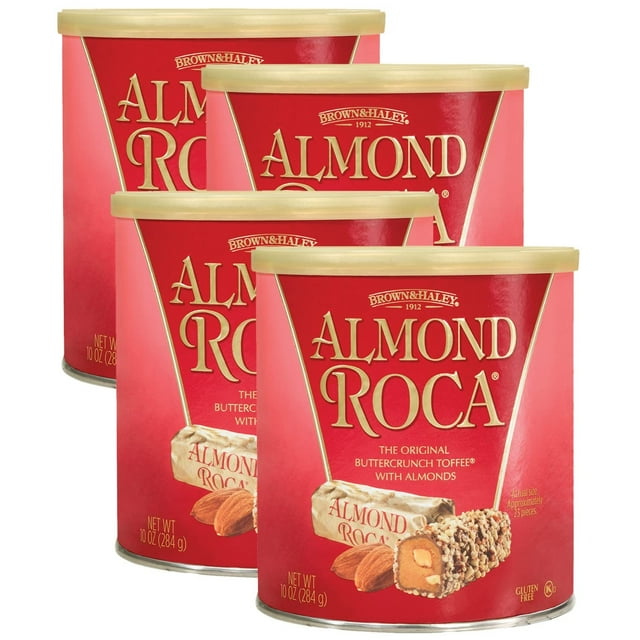 Brown & Haley Almond ZBSF Canister, Individually Wrapped Chocolate Candy, Classic Buttercrunch ...