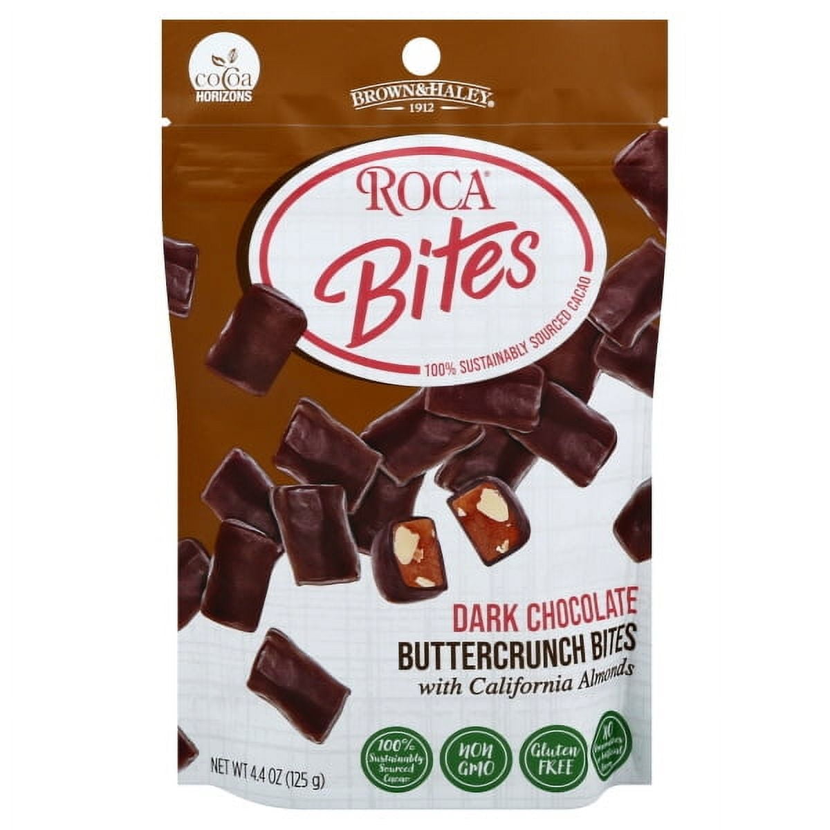 Brown & Haley Roca Bites Dark Chocolate Buttercrunch with California ...