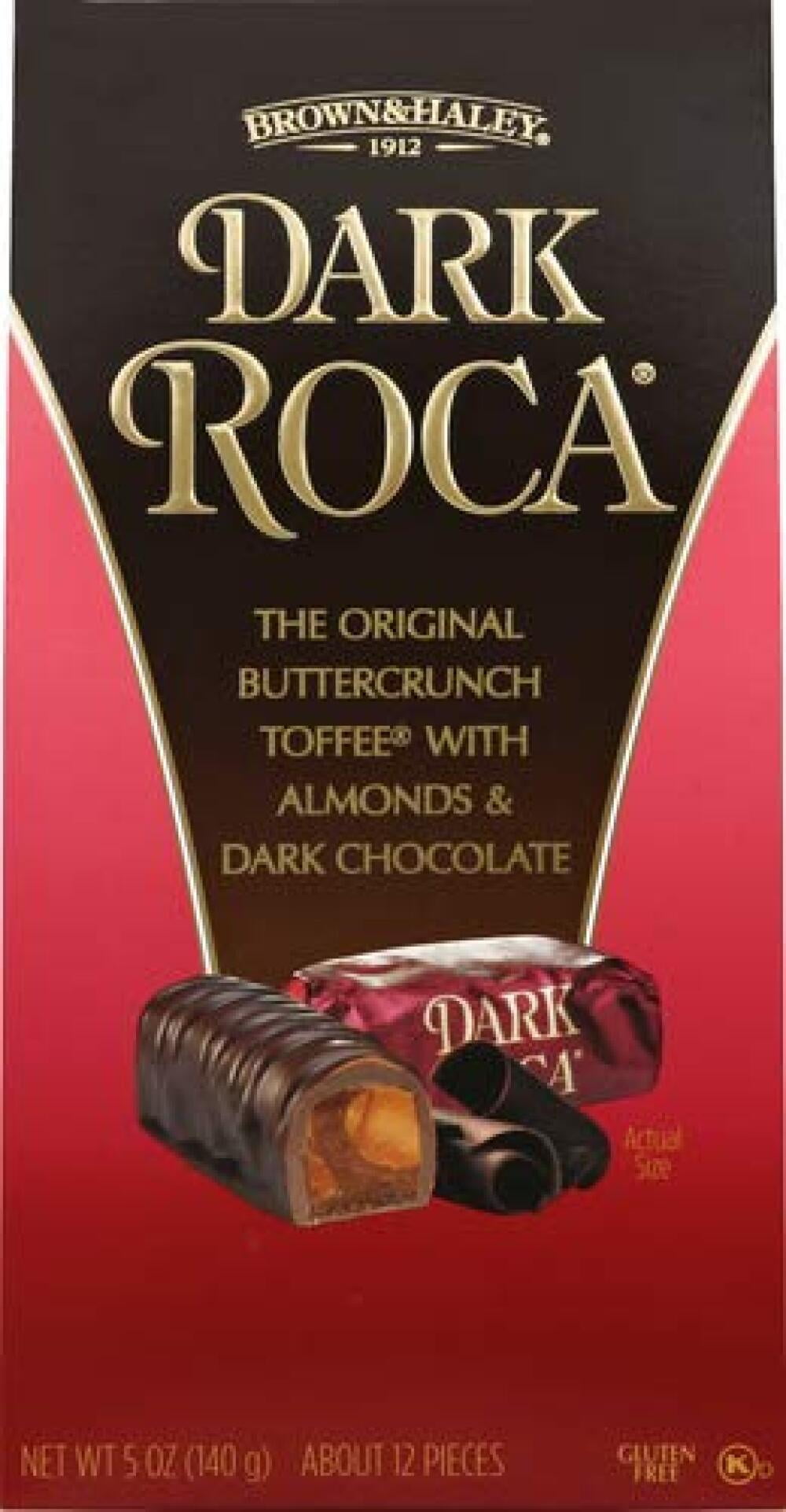 Brown & Haleys Almond ROCA - Dark ROCA Buttercrunch Toffee Candy Stand ...