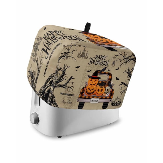 Brown Halloween Toaster Cover 2 Slice, Small Kitchen Appliance Covers ...