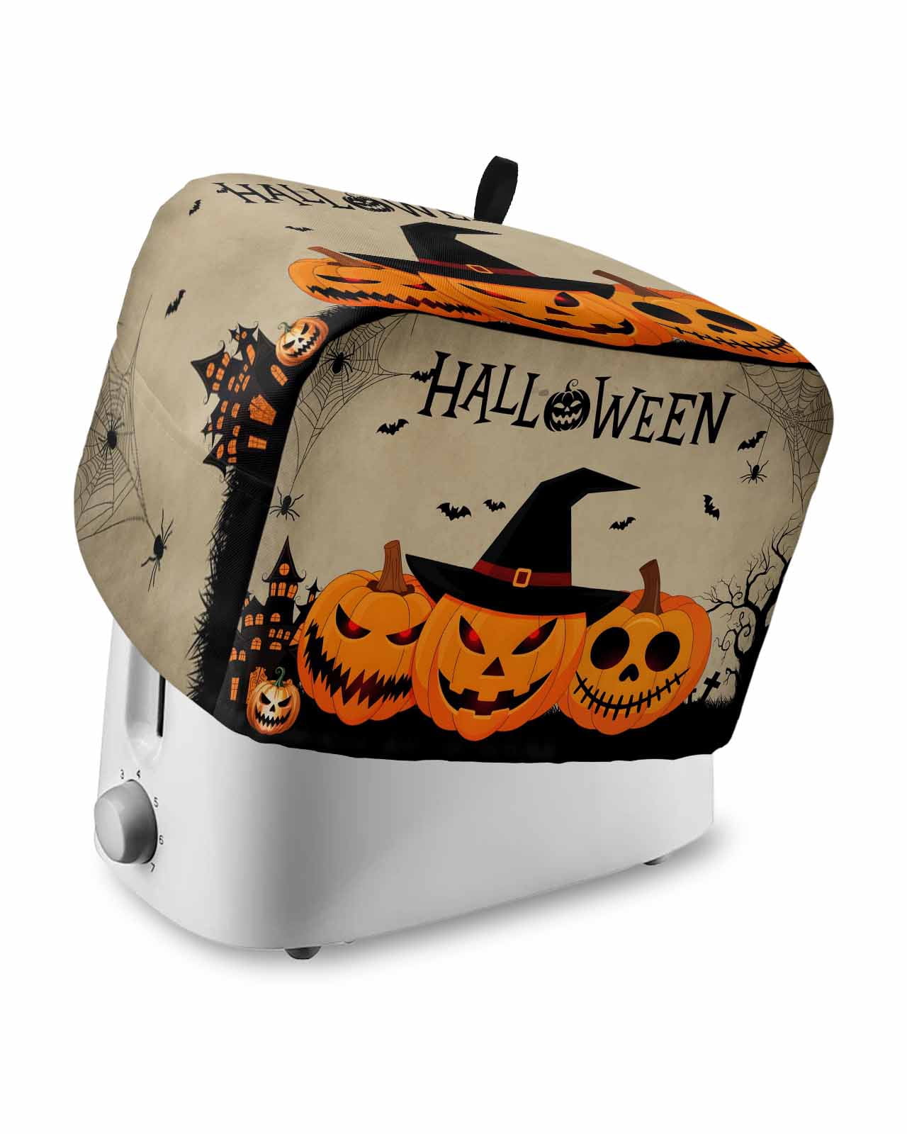 Brown Halloween Toaster Cover 4 Slice, Large Kitchen Appliance Covers ...