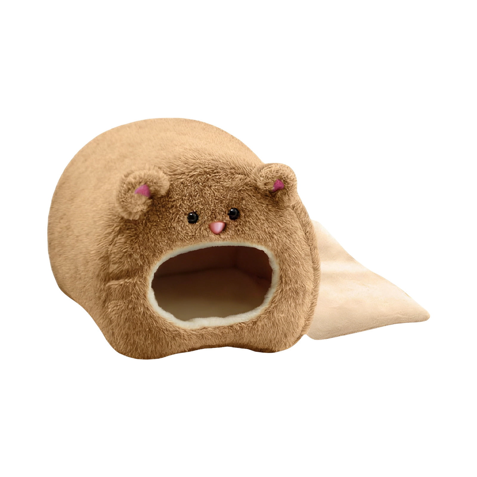 Brown Hamster Warm Sleeping Bag Hideout Small Pet Brown Bed Soft Plush ...