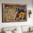 Brown Horse Big Sunflower Colorful Hummingbird Be Still And Know That I ...