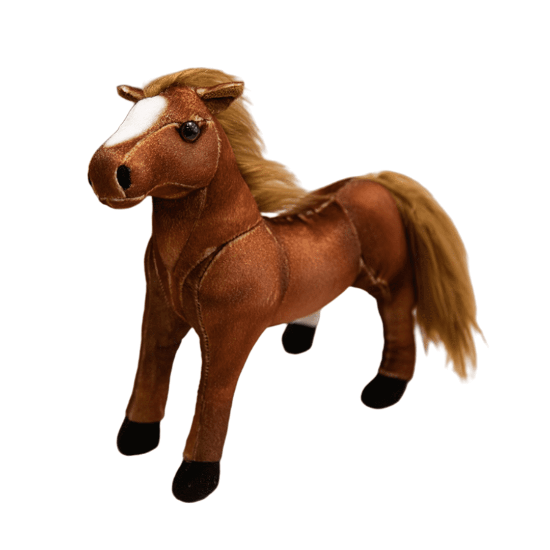 Brown Horse Plush Toy -11 '' Realistic Horse Stuffed Animal Home ...