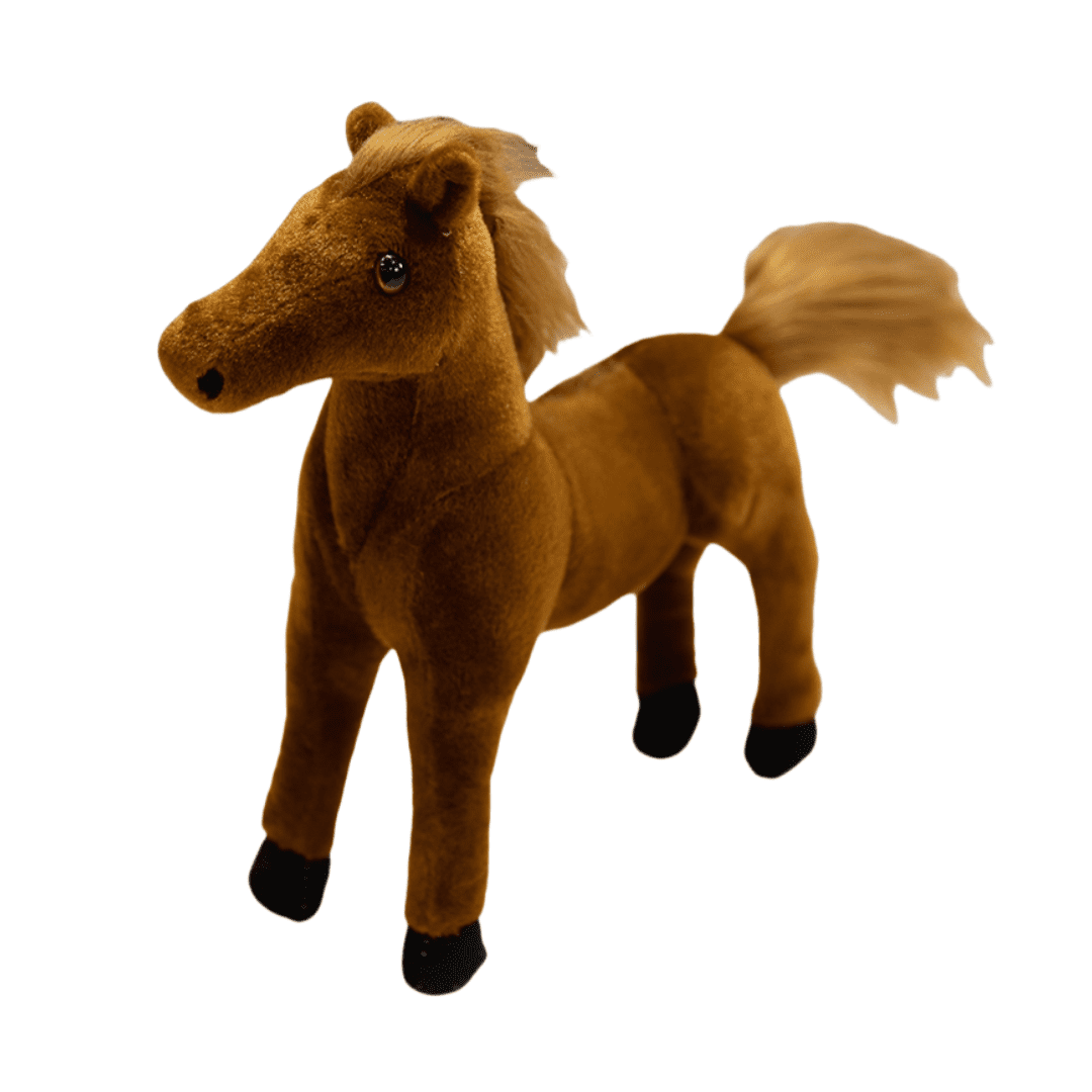 Brown Horse Plush Toy -11 '' Realistic Horse Stuffed Animal Home ...