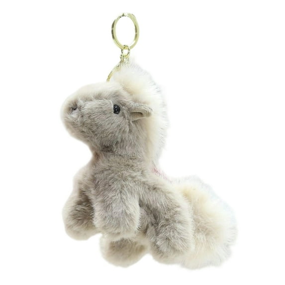 Brown Horse Plush Toy Keychain Zodiac Mascot Realistic Little Horse ...