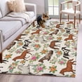 Brown Horses Animal 4'x6' Rug for Dining Table for 4 People Under Table ...