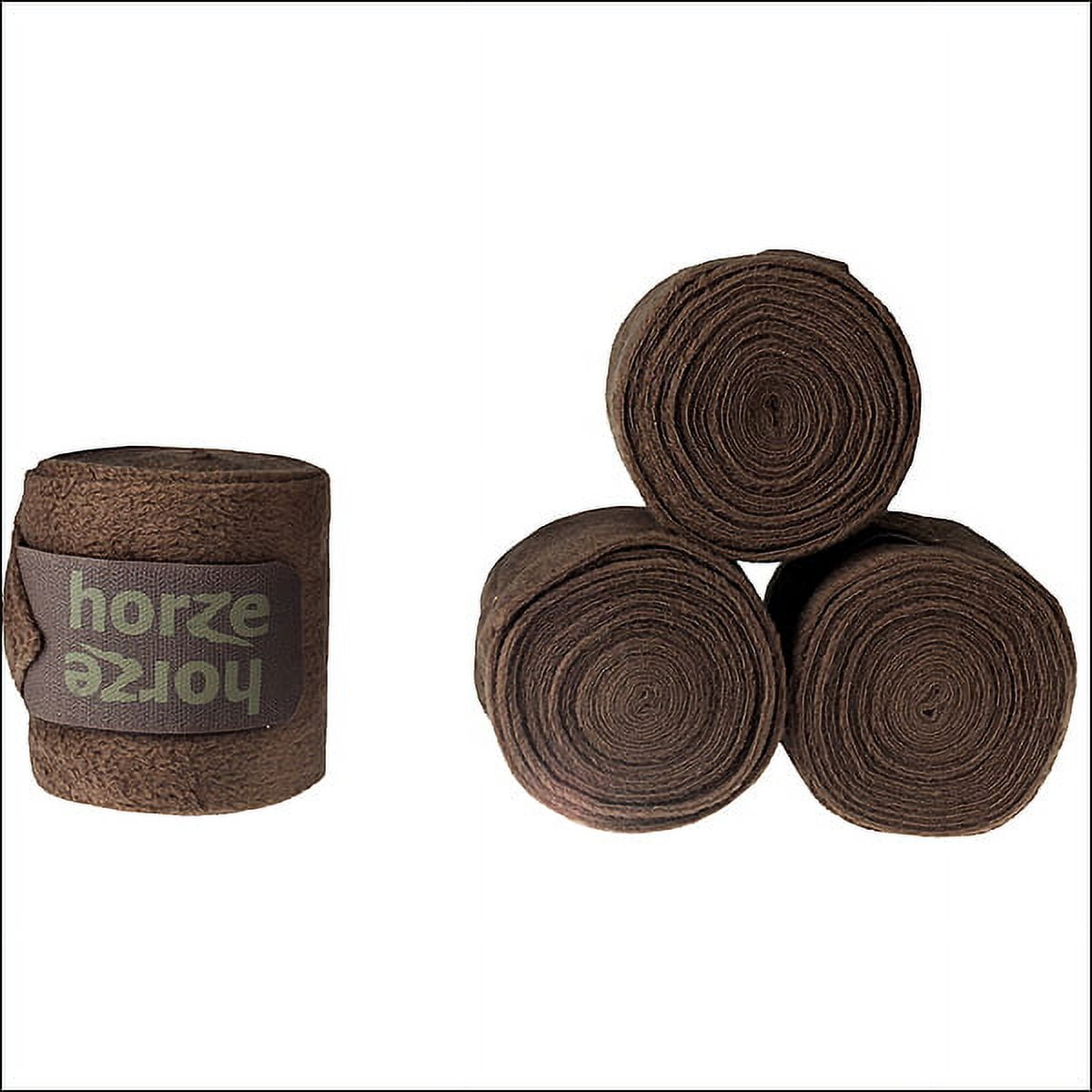 Brown Horze Embrace Polar Fleece Leg Protection Wrap Bandage Set Of 4 ...