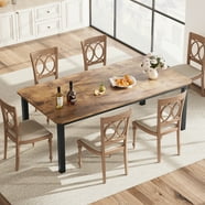 Dextrus Dining Table for 6-8, 71" Rectangular Wood Farmhouse Kitchen ...