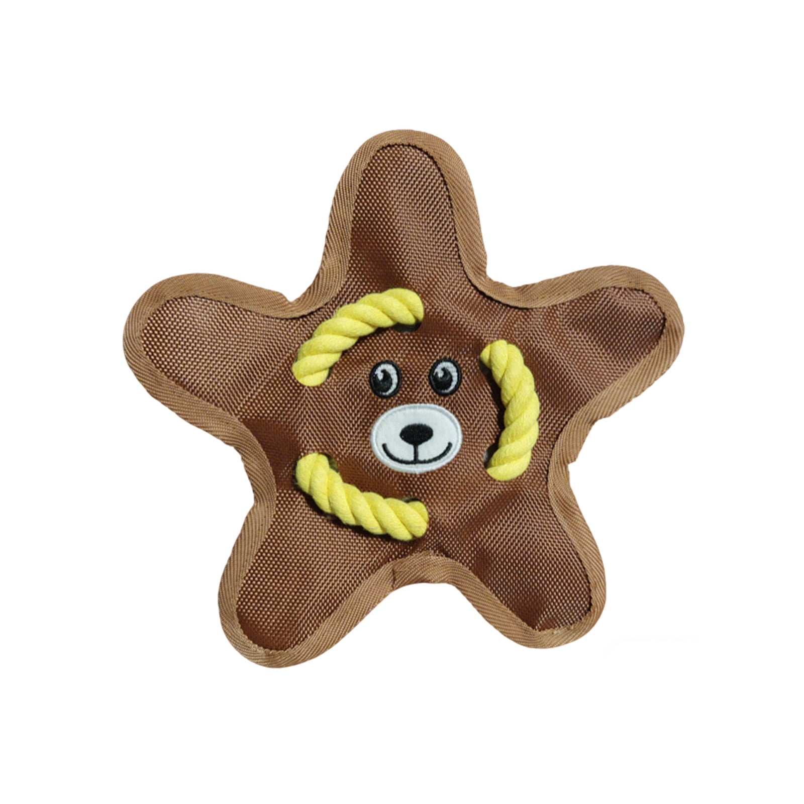 Brown Interactive Throw & Retrieve Dog Toy With Flying Disc, Rope ...