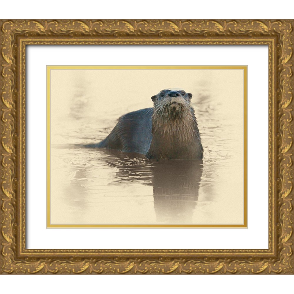Brown, Jim 32x26 Gold Ornate Wood Framed with Double Matting Museum Art ...