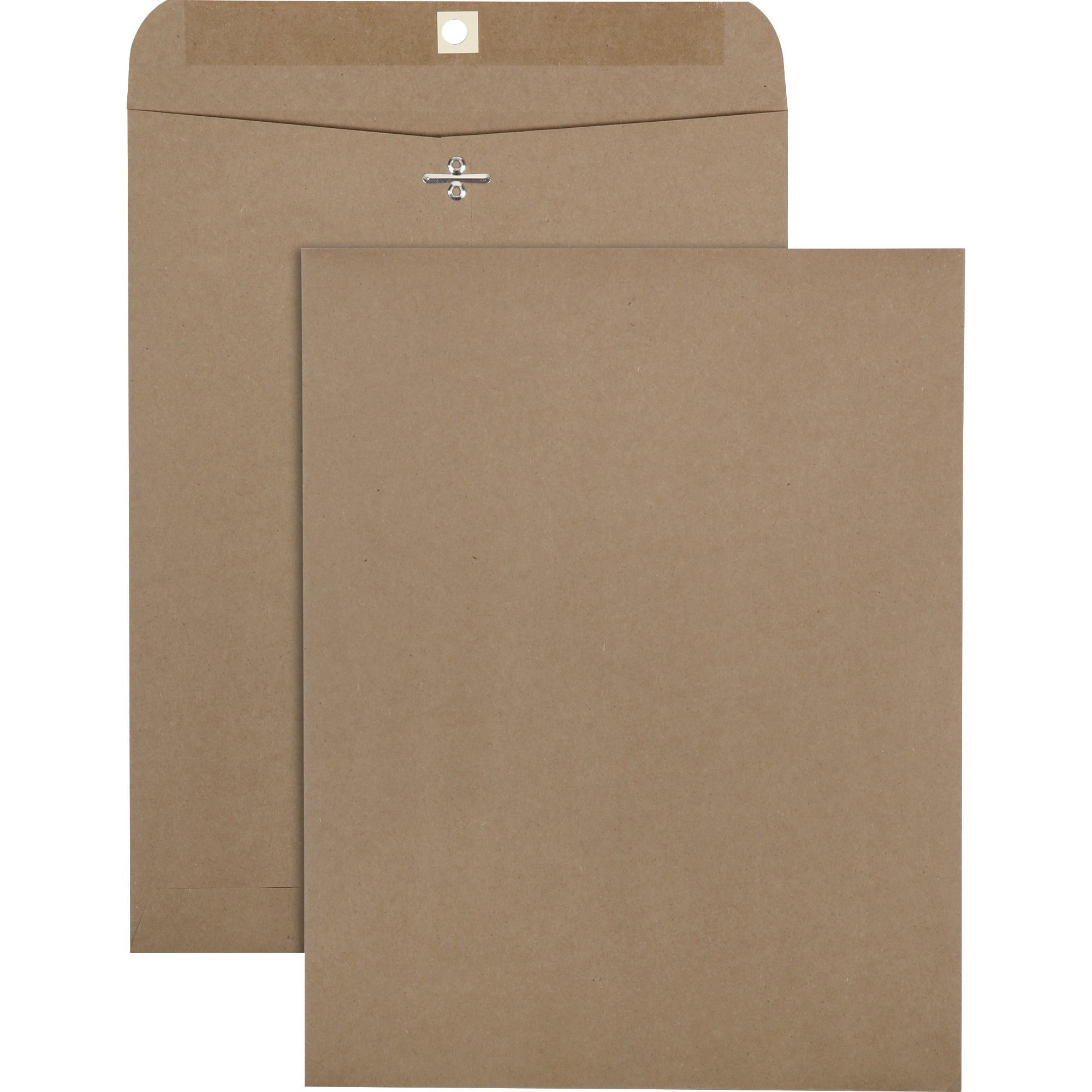 Brown Kraft Clasp Envelope, #97, Square Flap, Clasp/gummed Closure, 10 ...