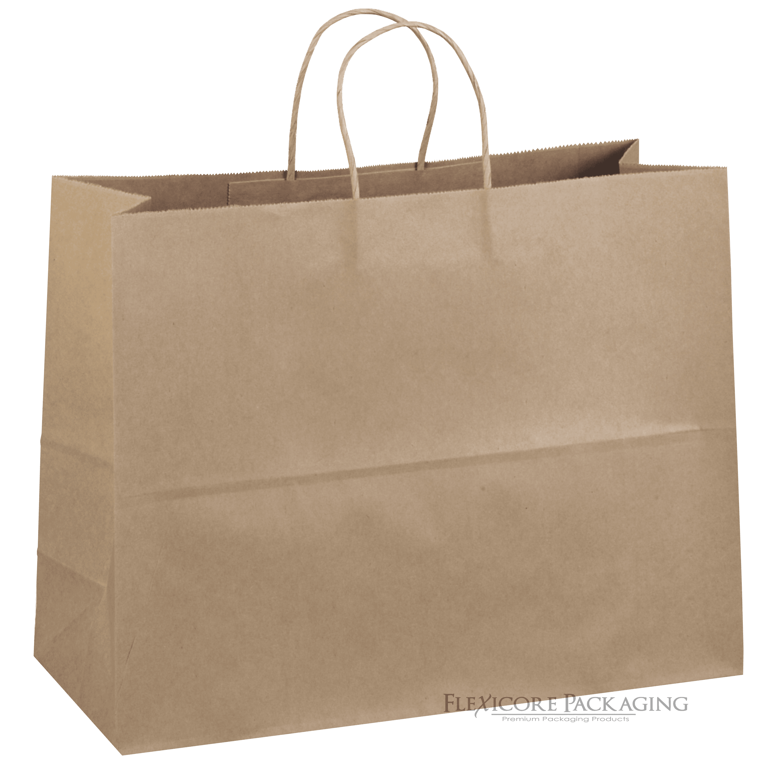 Flexicore Packagings Brown Kraft Paper Bags With Handles Large 100ct