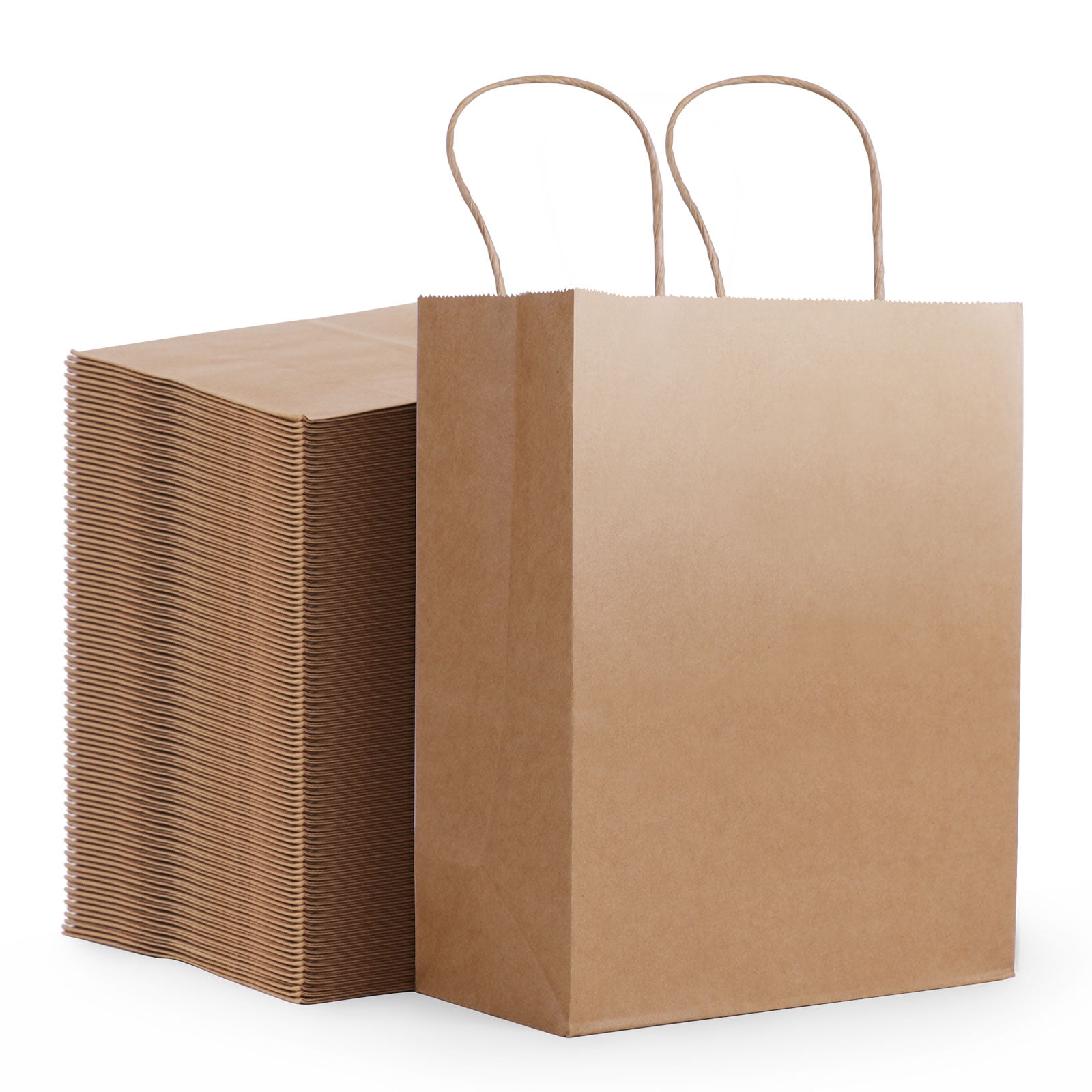 "ID IDAODAN Brown Paper Bag Merchandise - 100 Pack Kraft Bags with ...