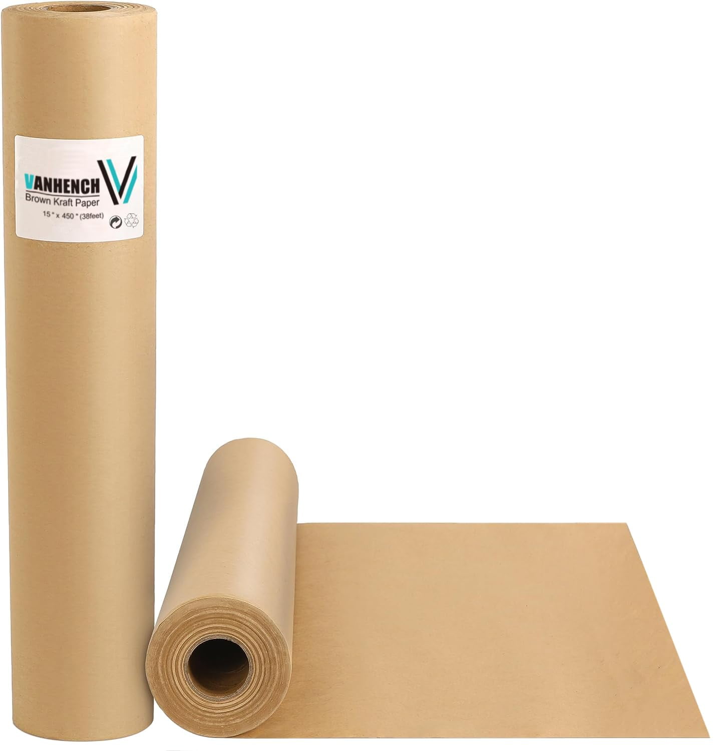 Brown Kraft Paper Roll 15x450 Inches for Moving Packing Boxes, Gift ...