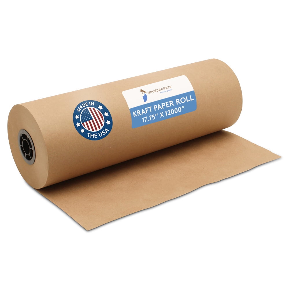 Brown Kraft Paper Roll 17.75 Inches Wide, 12000 Inches Long, 1 Roll ...