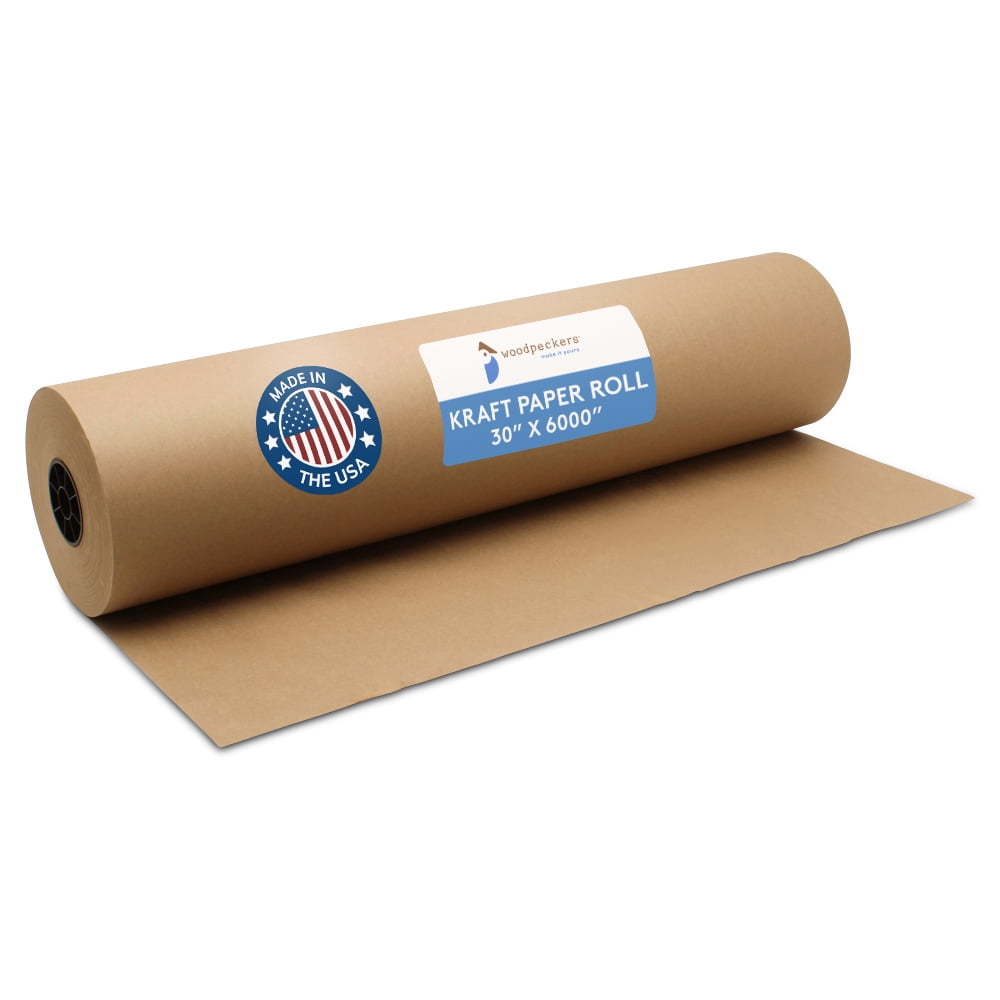 Brown Kraft Paper Roll 30 inch Wide, 6000 inch Long, 1 Roll, Jumbo Roll ...