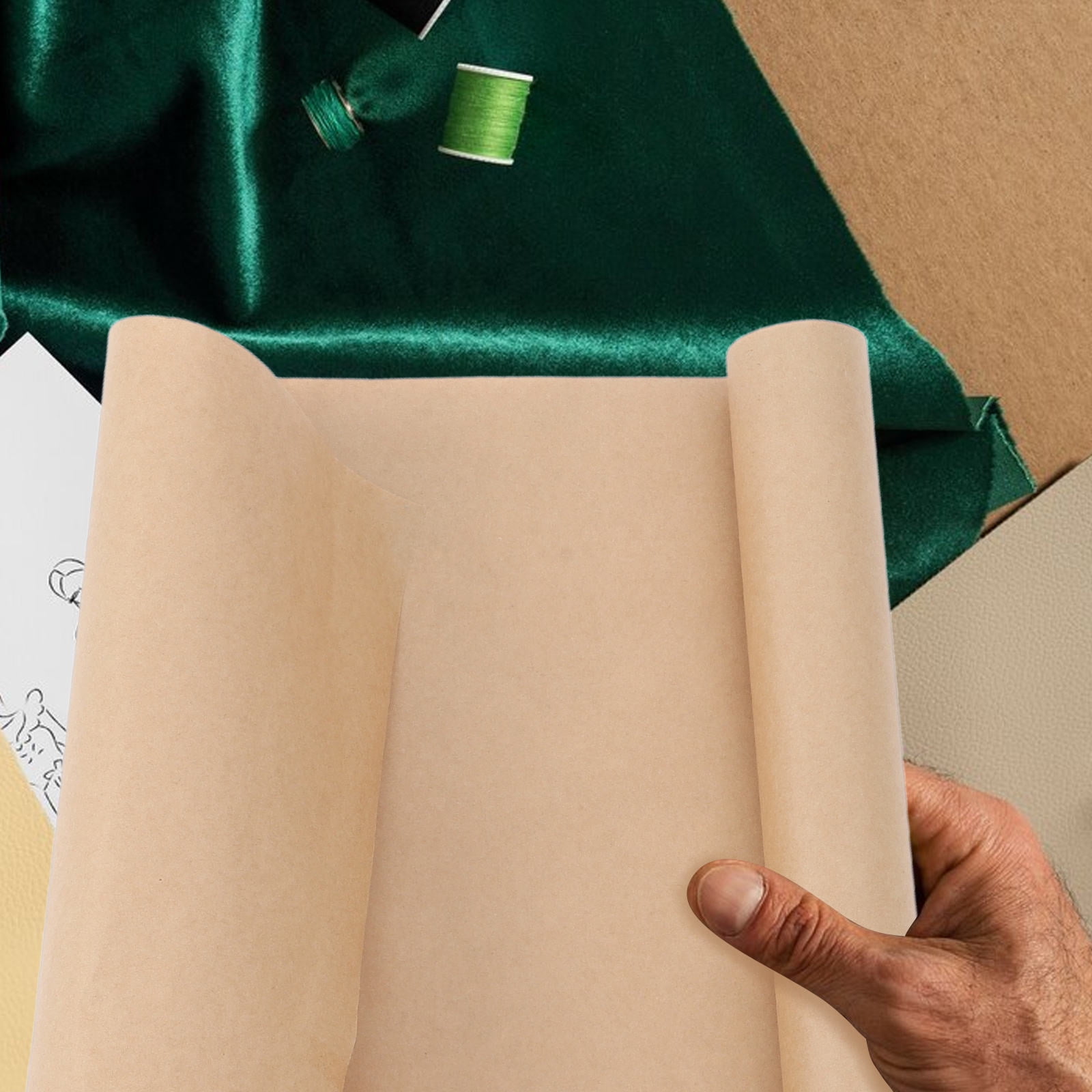 Brown Kraft Paper Roll For Floral Wrapping Diy Craft Vintage Art Large ...