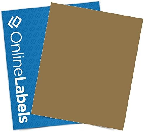 Brown Kraft Sticker Paper, 500 Sheets, 8.5 x 11 Full Sheet , Inkjet or ...