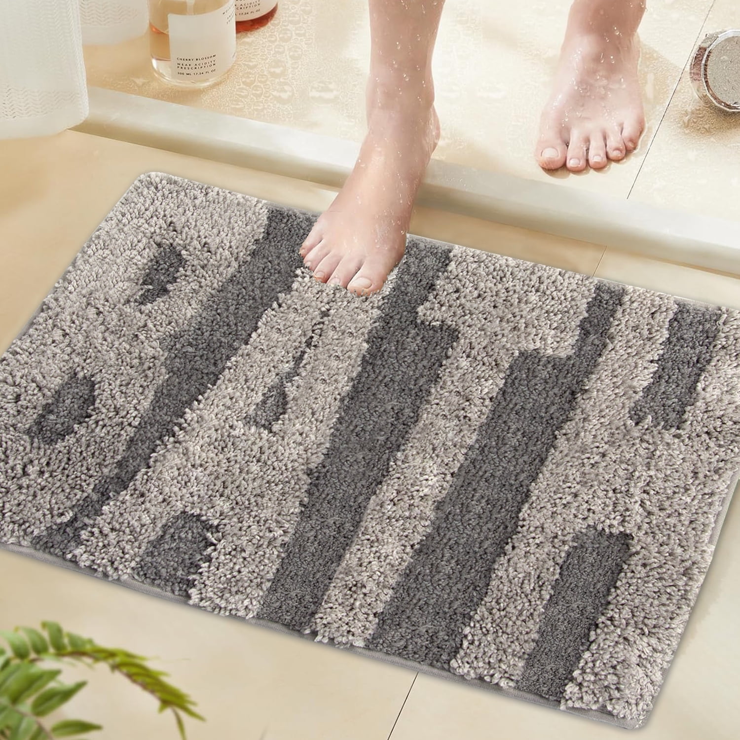 Brown Large Bathroom Rugs 24" x 60", Thick Soft Bath Mats for Bathroom ...